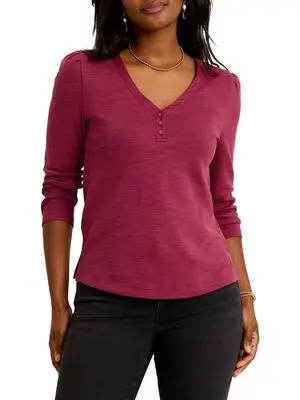 Tommy Bahama Cotton Slub Henley Top - Santa Ana