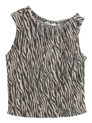 NEXT Asymmetric Sleeveless Shirred Top - Grey
