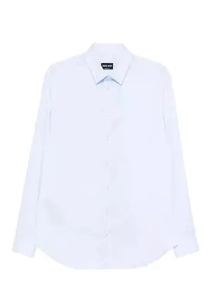 Giorgio Armani Cotton Blend Shirt Blue