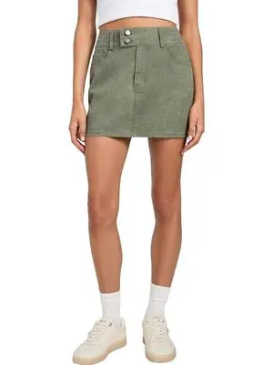 Guess Myles Denim Mini Skirt - Green