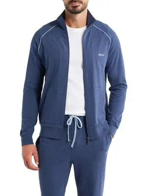 BOSS Mixmatch Knit Jacket - Open Blue
