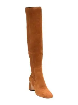Cole Haan Over-the-Knee Boots Chestnut Tobacco Suede