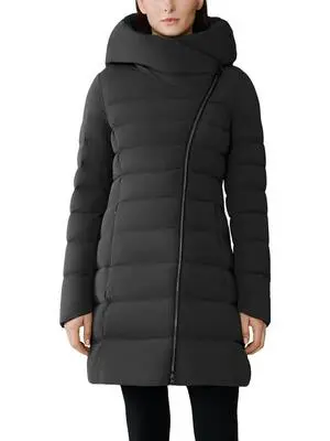 Soia & Kyo Judy Water Resistant 700 Fill Power Hooded Down Coat - Black