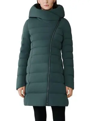 Soia & Kyo Judy Water Resistant 700 Fill Power Hooded Down Coat - Midnight Forest