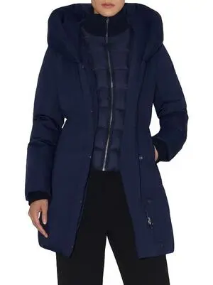 Soia & Kyo Camelia Water Repellent 700 Fill Power Down Coat Night Blue