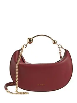 Strathberry Crescent Moon Leather Shoulder Bag - Oxblood