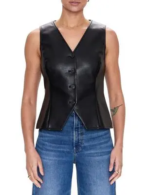 PISTOLA Danica Faux Leather Vest - Onyx