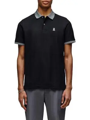 Psycho Bunny Murphy Pima Cotton Piqué Polo Black