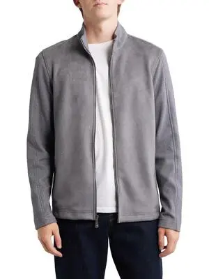 Johnston & Murphy Sueded Mixed Media Jacket - Gray