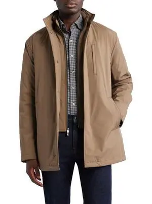 Johnston & Murphy Upton City Coat With Removable Bib - Taupe