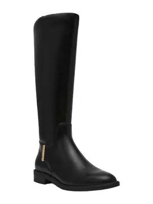 Anne Klein Sinclair Tall Boot - Black Smooth