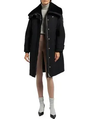 Moose Knuckles Original Storm Water Repellent Shearling Lined Down Parka - Blk W/blk Sh