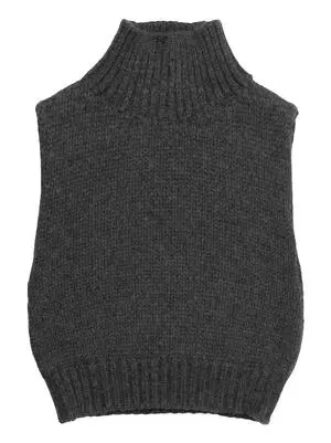 Deluc George Sleeveless Mock Neck Sweater - Dark Grey