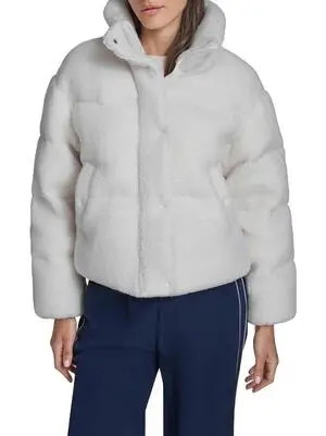 LEVI'S Faux Shearling Puffer Jacket - Cream