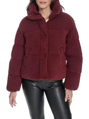 LEVI'S Faux Shearling Puffer Jacket Tawny Port