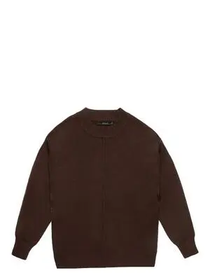 Deluc Seamed Crewneck Sweater - Cacao