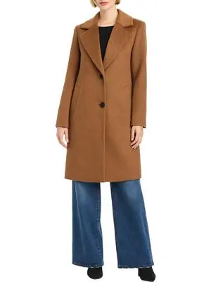 Vince Camuto Wool Blend Coat Camel