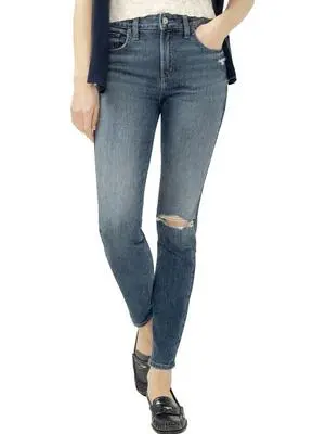 SILVER JEANS CO. Avery Curvy Ripped Skinny Jeans - Beverly
