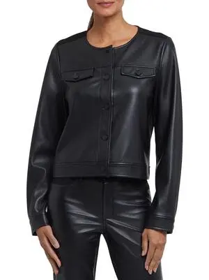 NYDJ Vanessa Faux Leather Jacket - Black