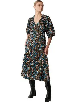 FINERY LONDON Kiera Floral Print Midi Dress - Ditsy Floral