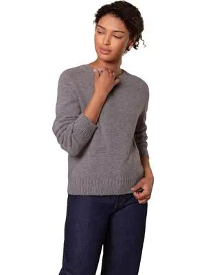 CELTIC & CO. Boxy Crew Neck Sweater - Light Grey