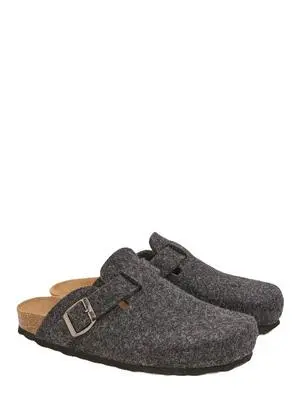 CELTIC & CO. Felt Buckle Clogs - Charcoal