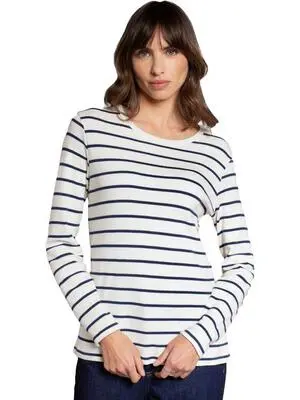 CELTIC & CO. Striped Long Sleeve T-shirt - Chalk/navy Stripe