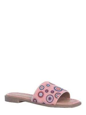 LAUREN LORRAINE Beady Flat Sandals - Pink