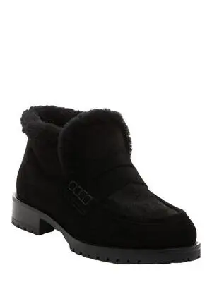 275 CENTRAL Zelia Genuine Shearling Weatherproof Boot Black