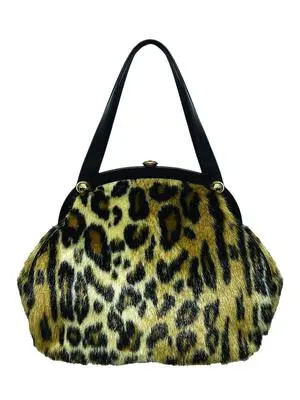 Anna Sui Leopard Print Granny Bag - Caramel Multi
