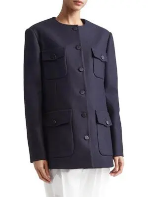 Altuzarra Perry Wool-blend Blazer - Navy