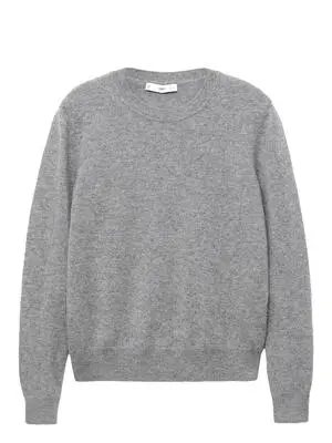 Mango Selection Crewneck Cashmere Sweater - Medium Heather Grey