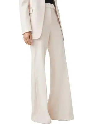 Mango Selection Flare Leg Trousers - Ecru