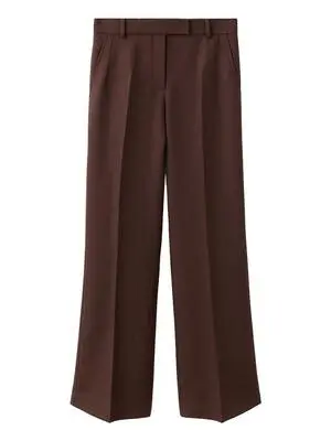 MANGO Selection Pleat Front Wool Pants