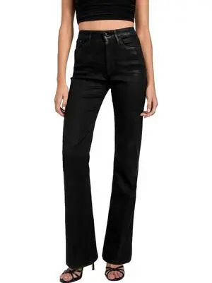 Guess High-waist Flare Jeans - Jblack-black