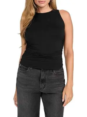 Guess Shirred Tank Top - Black-black