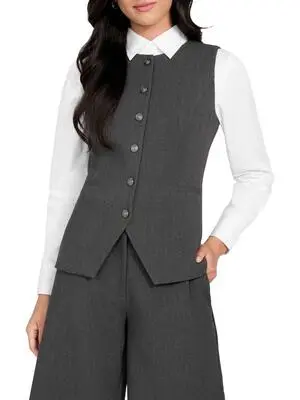 Guess Isabeau Button-up Vest - Grey Light
