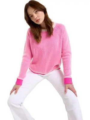BRODIE CASHMERE Irene Crew Neck Cashmere Sweater - Quartz Pink