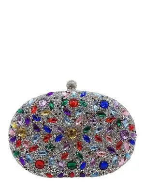 LAUREN LORRAINE Candice Evening Clutch - Silver Multi