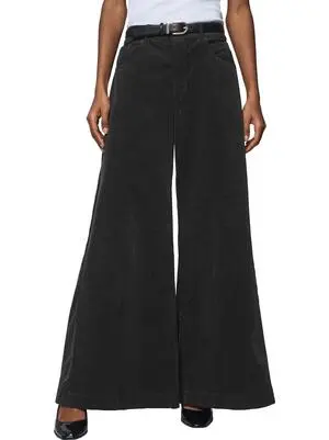 Splendid Monroe Wide Leg Corduroy Pants - Black