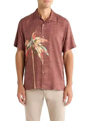 Tommy Bahama Desert Palms Silk Camp Shirt - Spiced Clove
