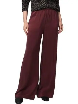 Splendid Serena Satin Pull-on Pants - Rosewood