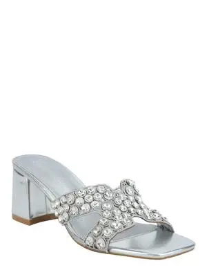 LAUREN LORRAINE Sassy Mule Sandals - Silver