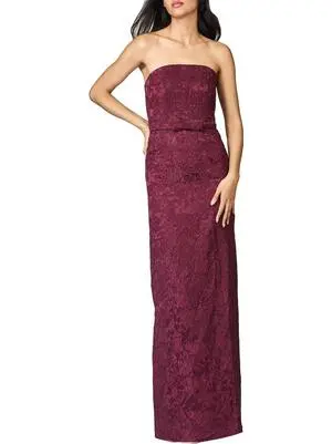 Sachin & Babi Sophia Belted Strapless Gown Napa
