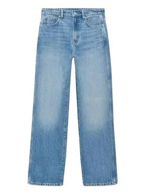 MANGO High-Waist Straight Leg Jeans