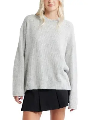 Bp. Oversized Fuzzy Knit Sweater - Grey Soft Heather