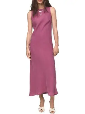Mango Sleeveless Midi Dress - Pink