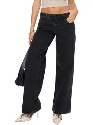 Princess Polly Ellanor Slouch Jeans - Black