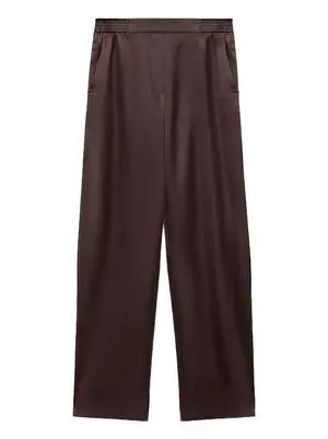 Mango Side Stripe Straight Leg Pants - Plum
