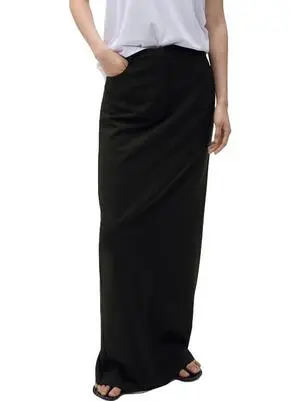 Mango High Rise Pencil Skirt Black